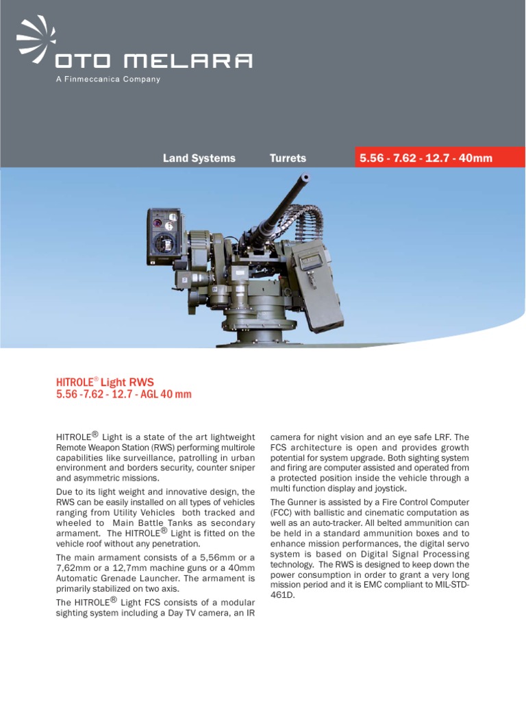 HITROLE Light RWS. 5.56 - 7.62 - 12.7 - AGL 40 MM | PDF