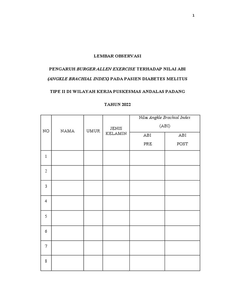 Lembar Observasi | PDF