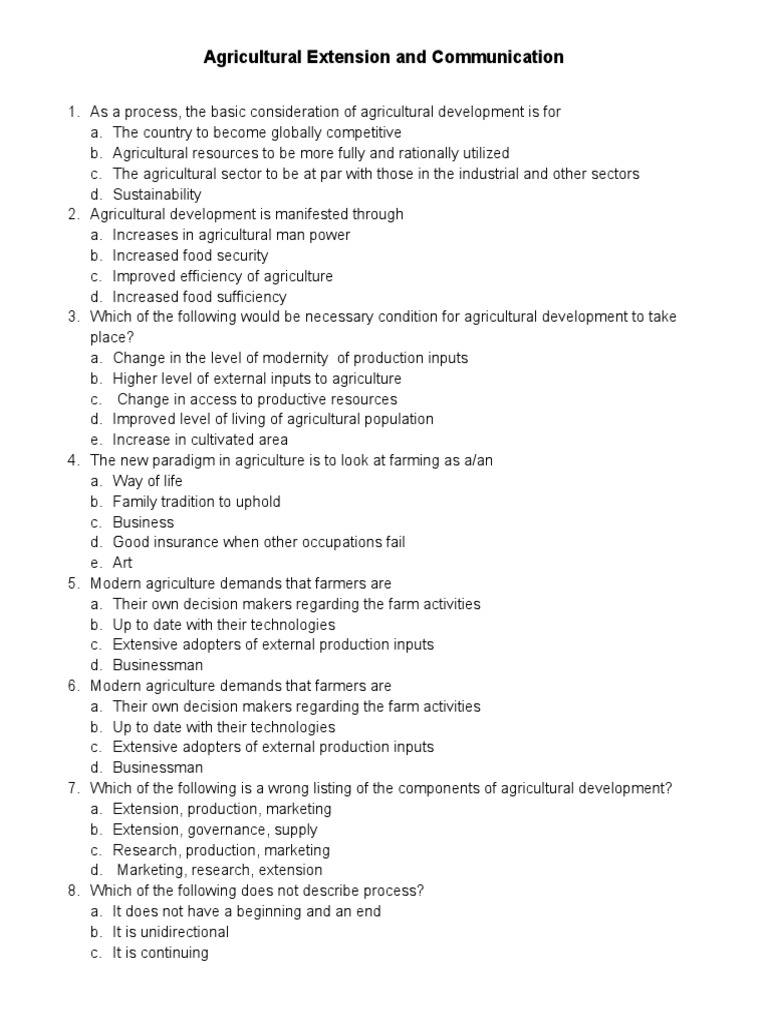 Agricultural Extension and Communication | PDF