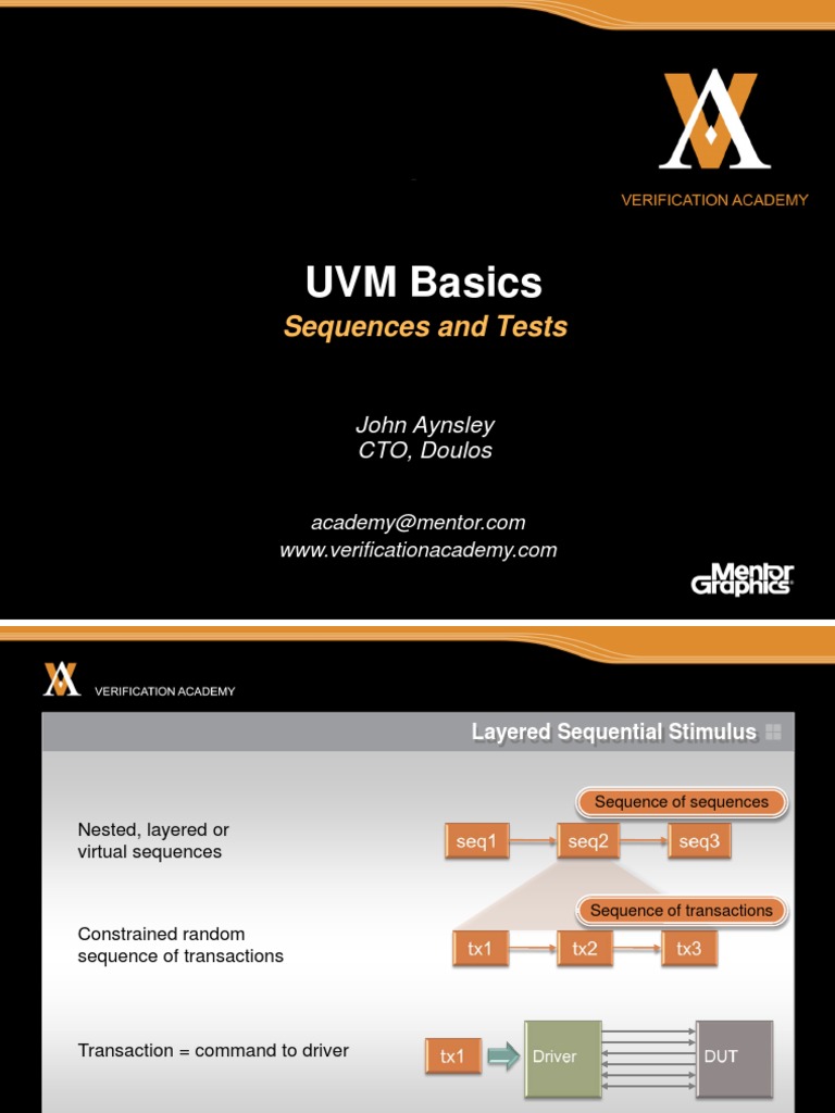 Module Basic Uvm Session6 Sequences And Tests Pdf Software Computer Engineering