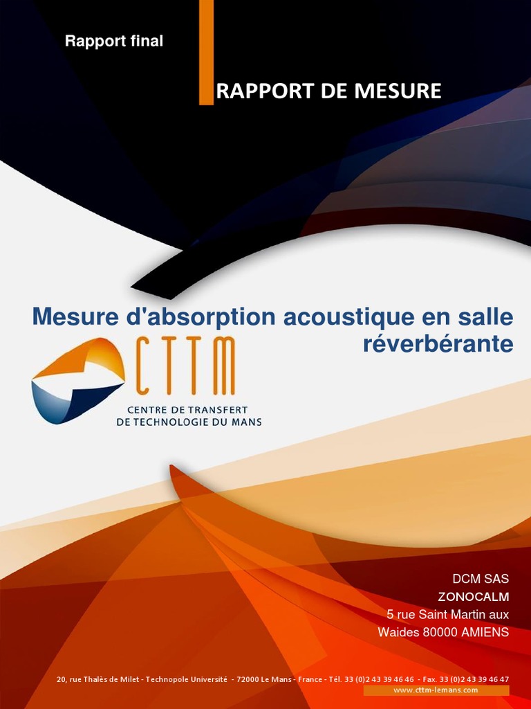 Fiche Technique Zonocalm | PDF | Acoustique | Mécanique newtonienne