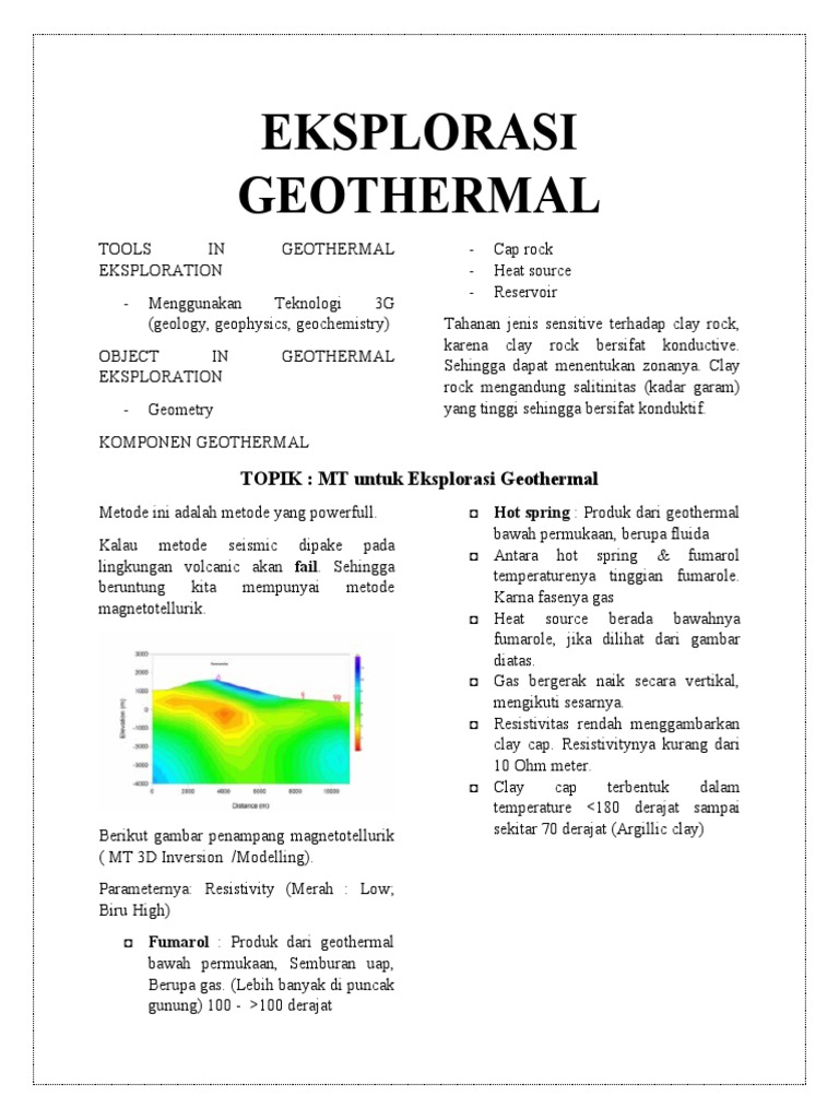 Catatan EKSPLORASI GEOTHERMAL | PDF