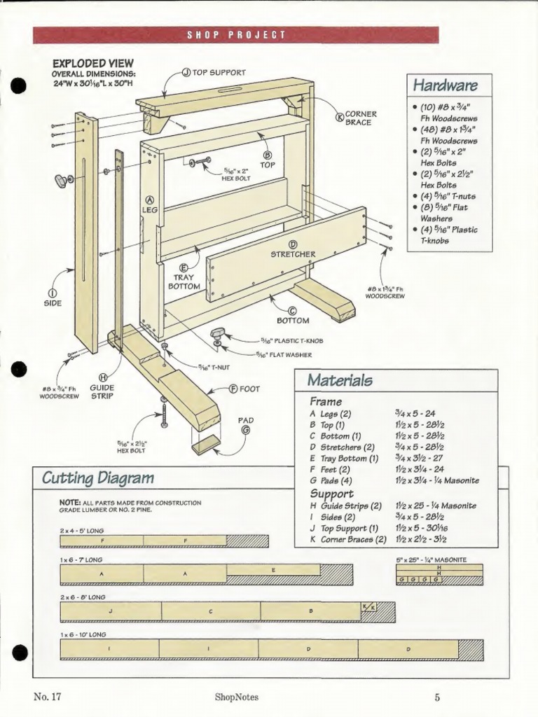 Shop Project Exploded View & Dimensions | PDF
