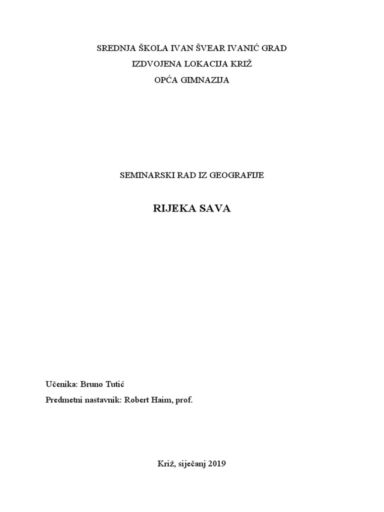 Rijeka Sava | PDF
