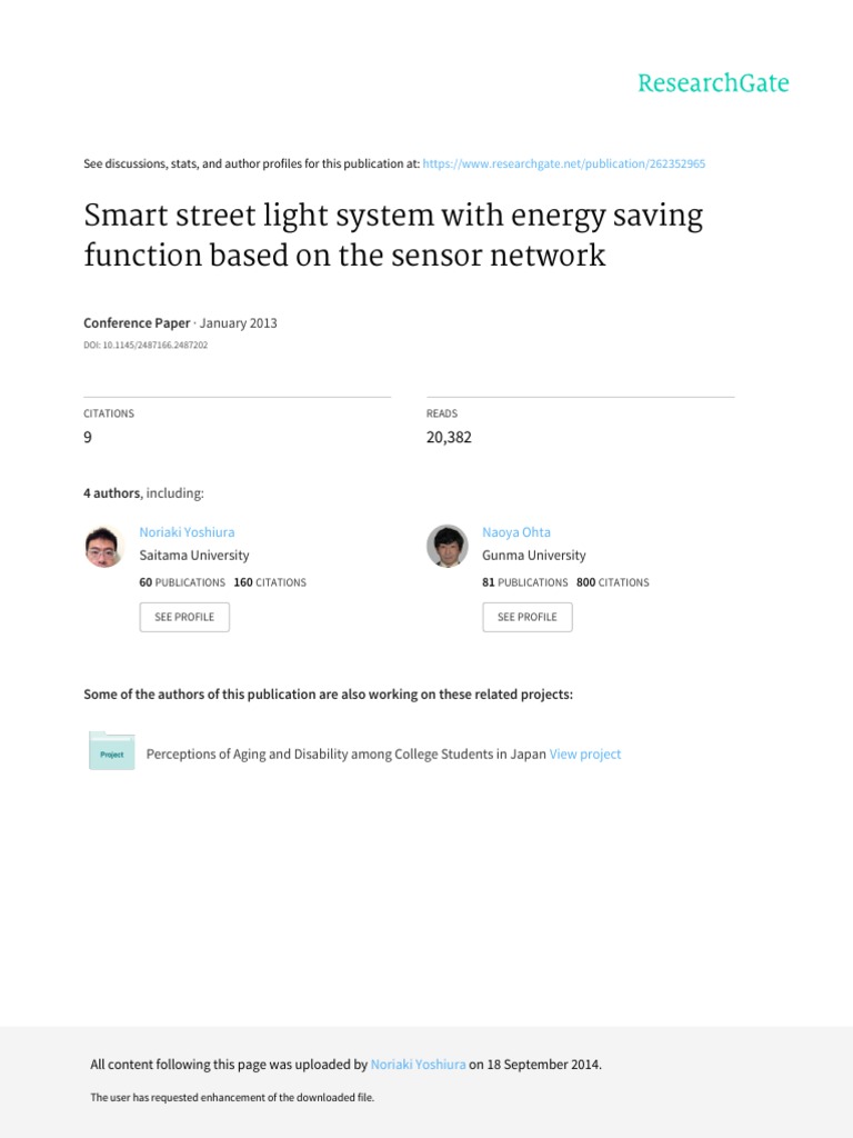 Smart Light System | PDF | Street Light | Light Emitting Diode