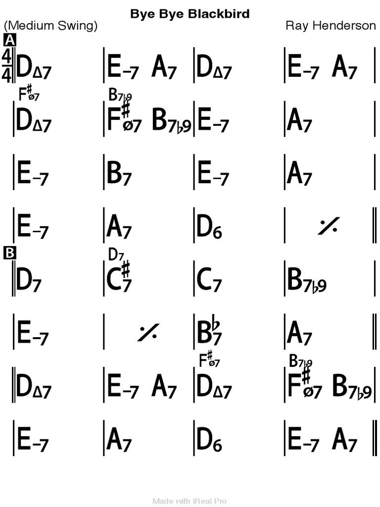 Bye Bye Blackbird (Eb) | PDF