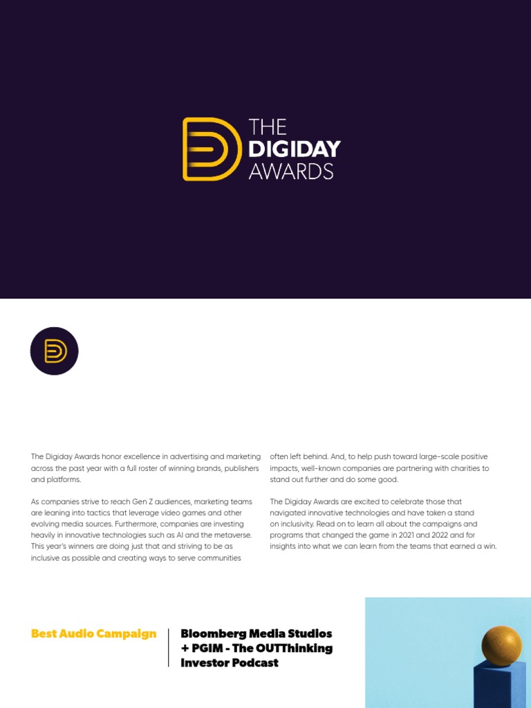 Digiday Awards | PDF | Brand | Advertising