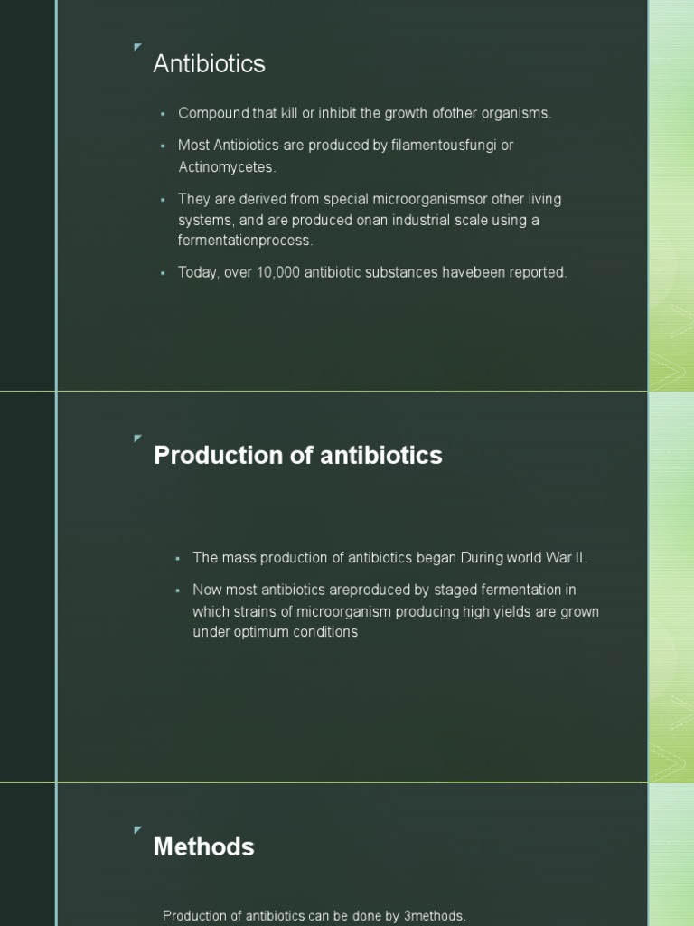 Antibiotics | PDF | Growth Medium | Fermentation