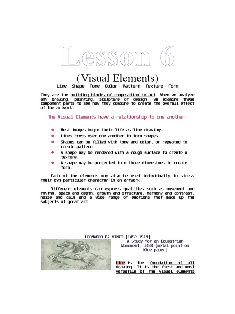 Lesson 6 - AA | Download Free PDF | Composition (Visual Arts) | Pattern