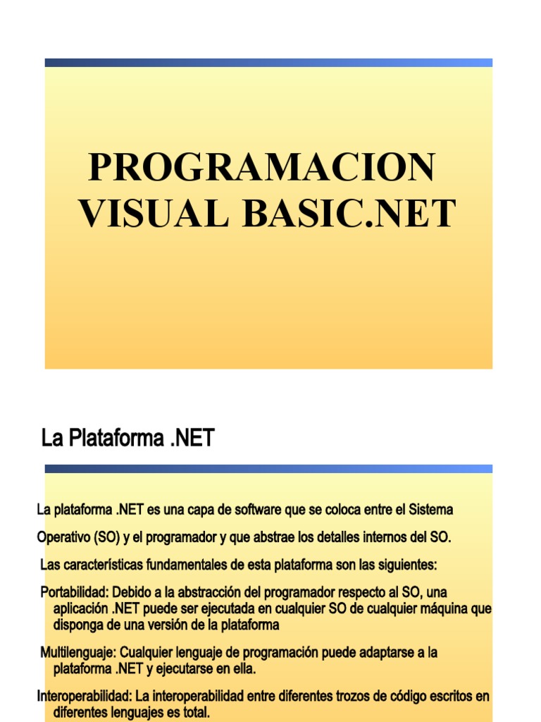 Clase 1 Vbnet | PDF | Flujo de control | Lenguaje de programación