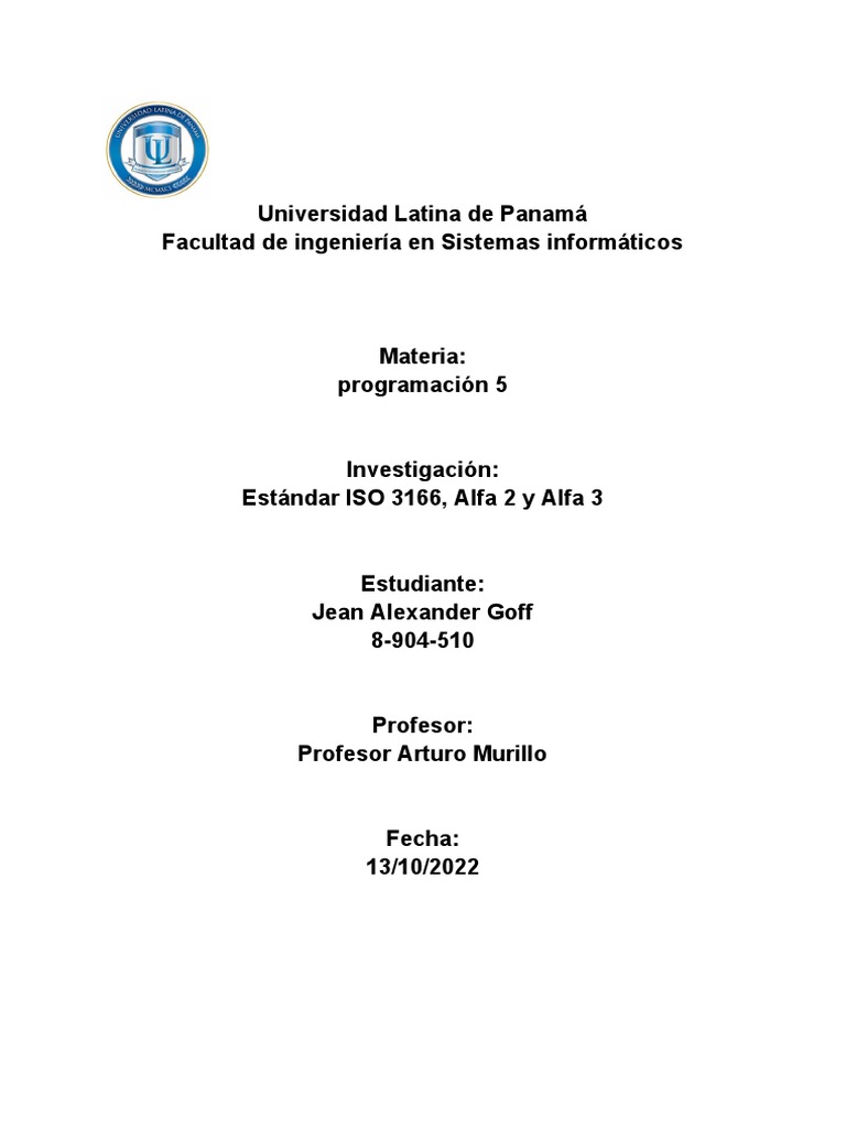 Norma ISO 3166 | PDF | Comunicación escrita | Convenciones de nombres