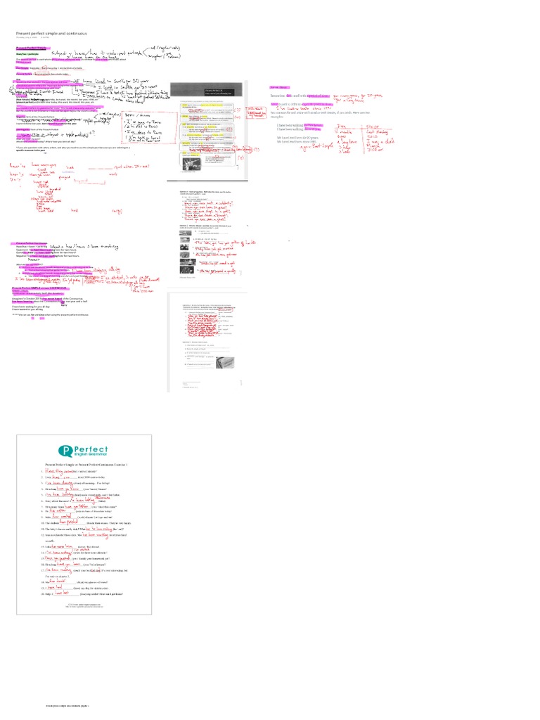 Present Perfect Simple and Continuous | PDF | Perfect (Grammar) | Languages