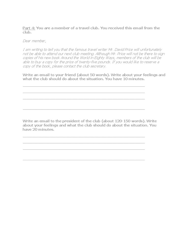 Part 4. Writing Aptis | PDF