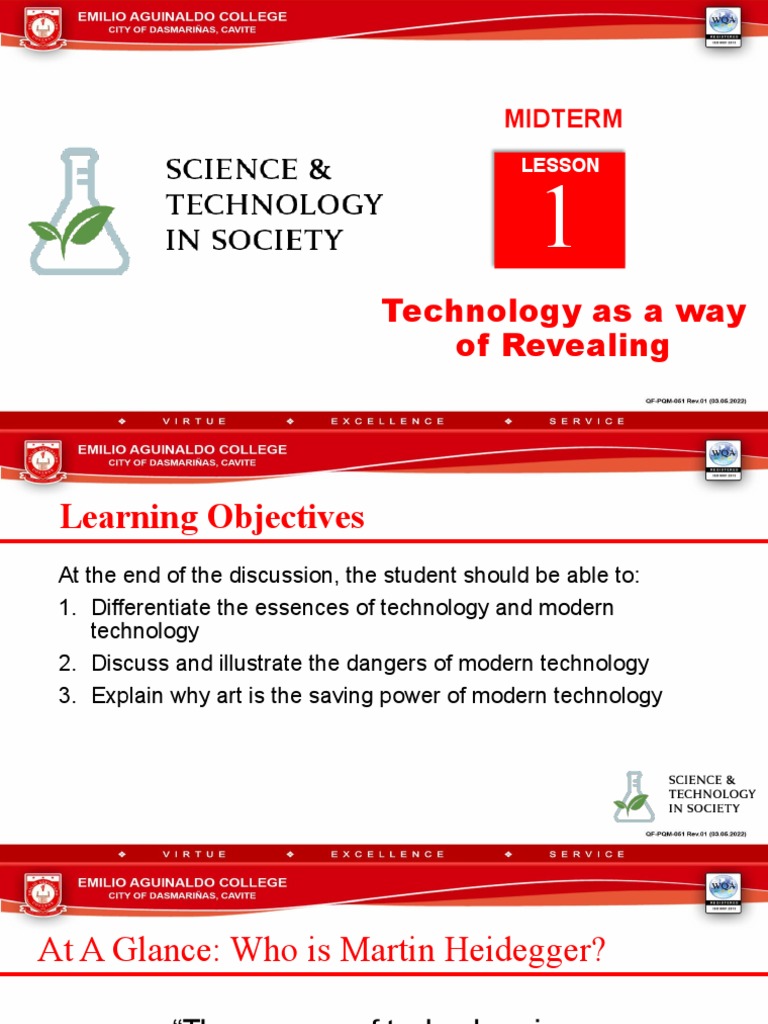 Technology As A Way of Revealing | PDF | Martin Heidegger | Truth