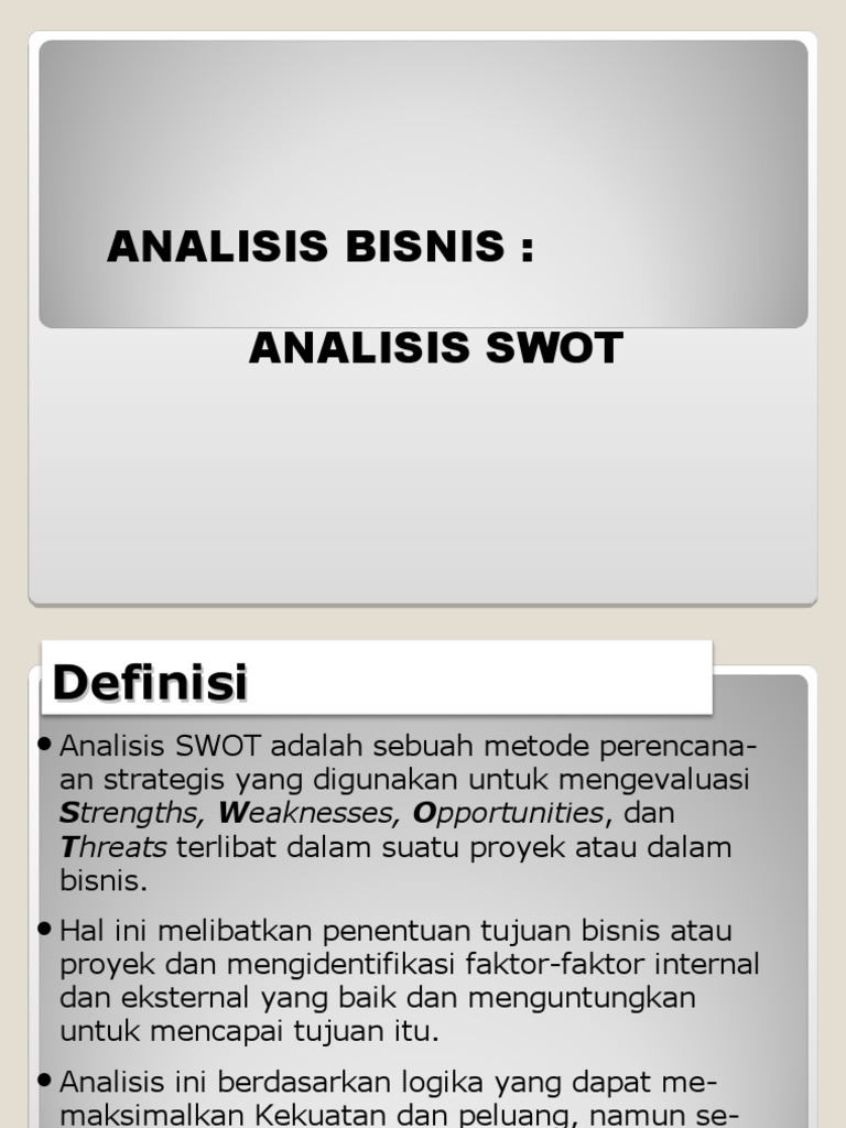 Analisis SWOT | PDF