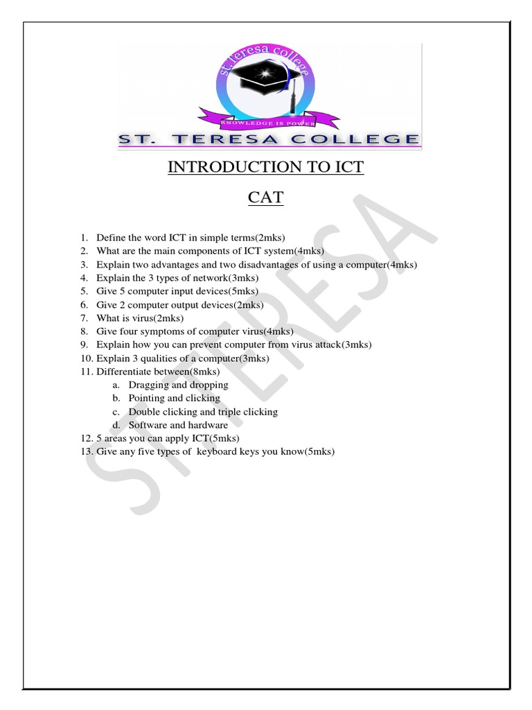 Ict Introduction Cat | PDF