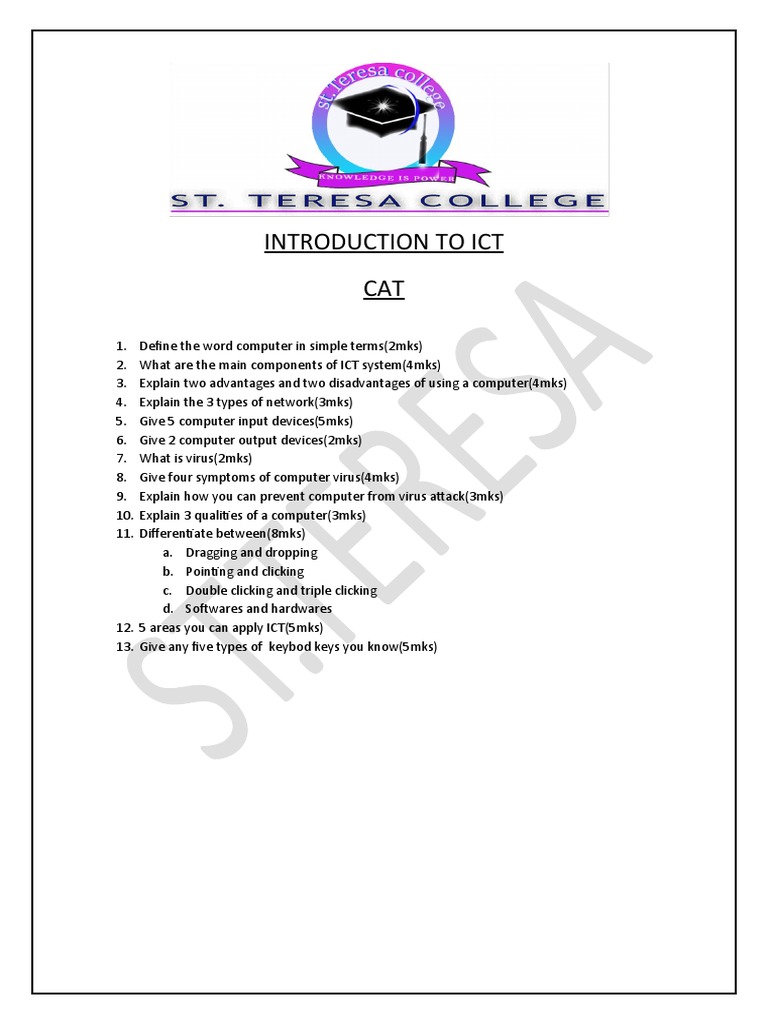 Ict Introduction Cat | PDF