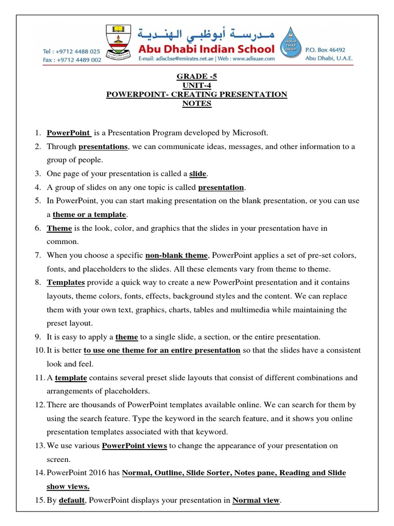 Gr5 Unit 4 Notes Powerpoint Pdf