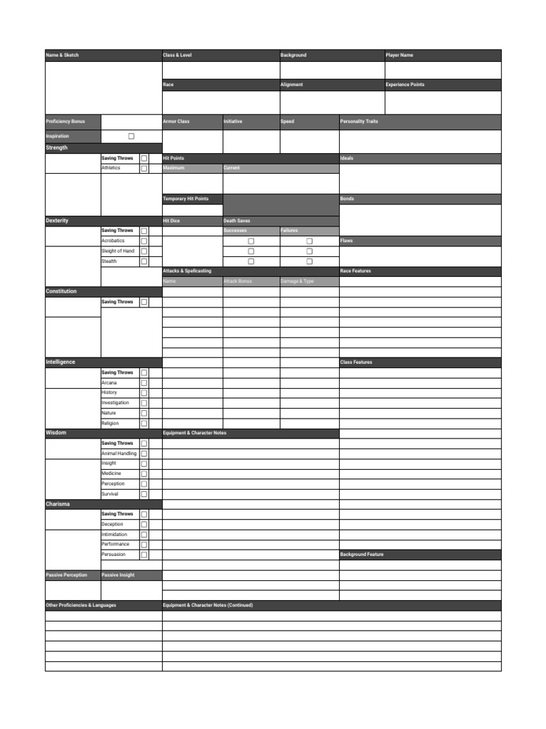 D&D Character Sheet | PDF