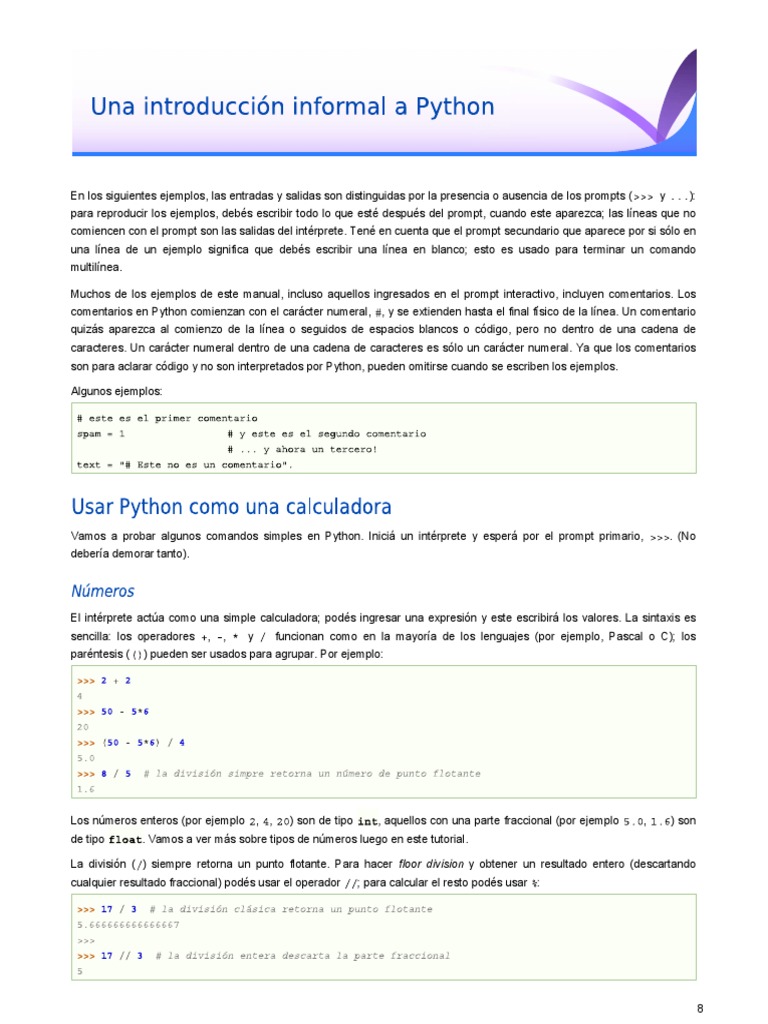 Primeros Pasos Python | PDF | Python (lenguaje de programación ... Primeros Pasos Python | PDF | Python (lenguaje de programación ...