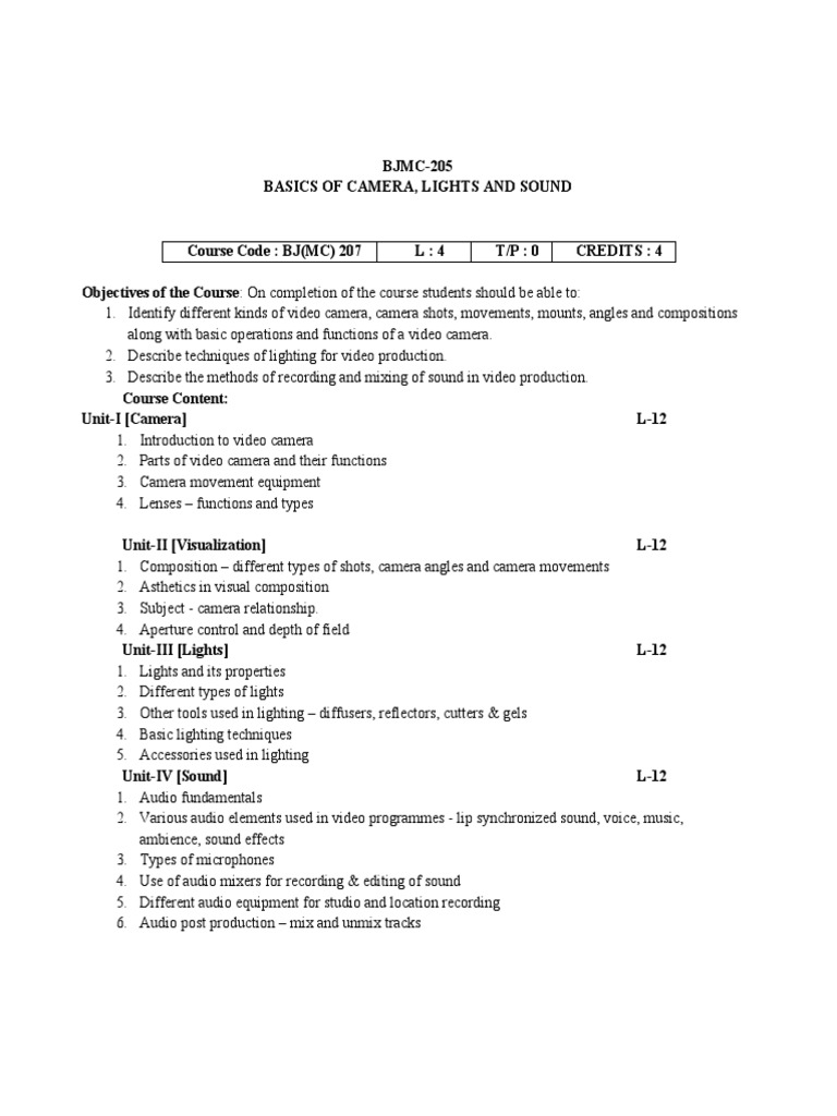 BCLS Unit 1-1 | PDF | Camera Lens | Zoom Lens