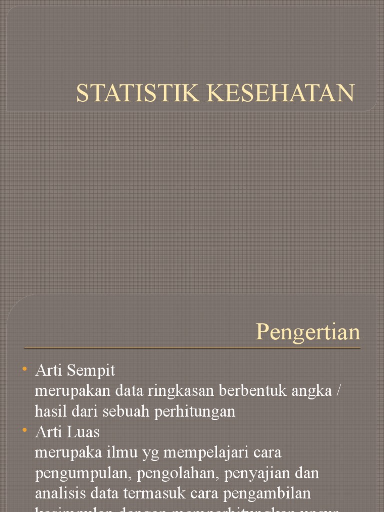 Statistik Kesehatan New Utk Print Pdf