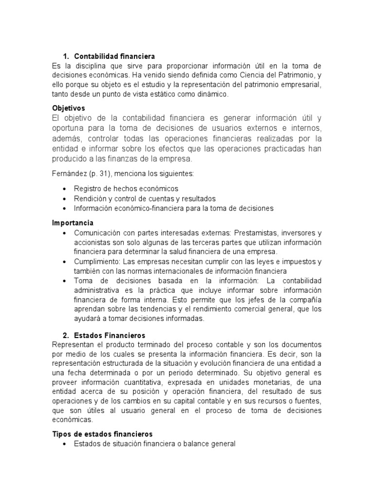 Contabilidad Financiera | PDF | Contabilidad | Estado financiero