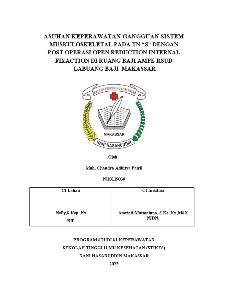 Asuhan Keperawatan Post ORIF Fraktur Femur | PDF