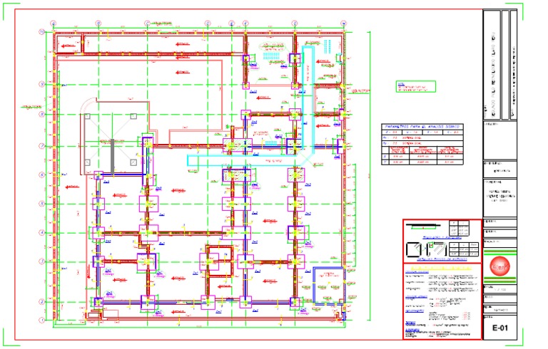 E-01 Plano Estructuras Con Sotano Model | PDF