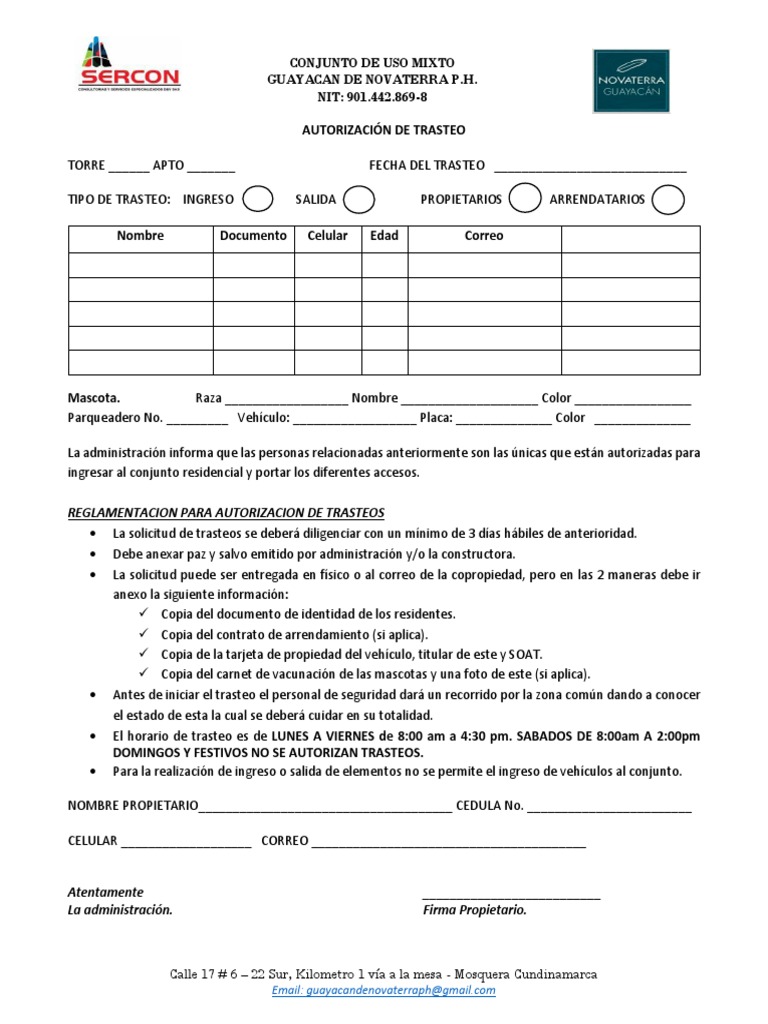 Formato Mudanza | PDF