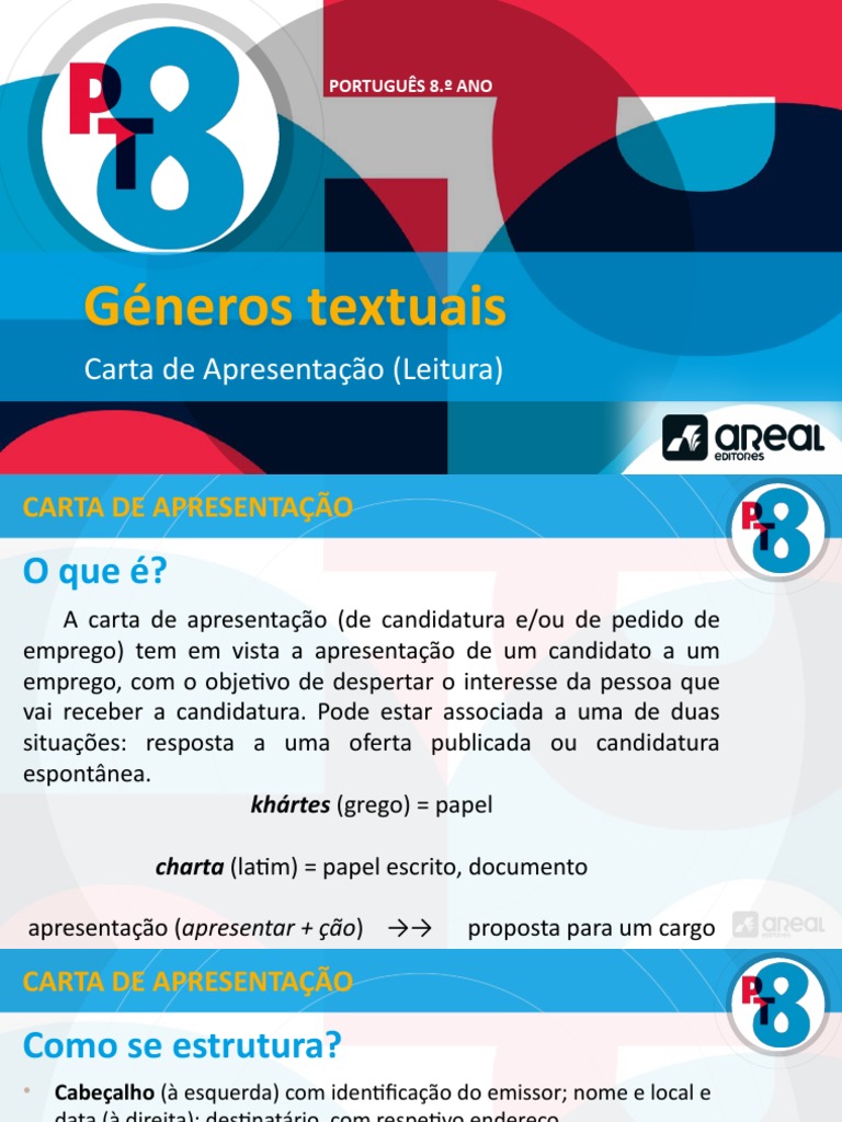 Ae Pt8 Carta Apresentacao Leitura | PDF | Portugal