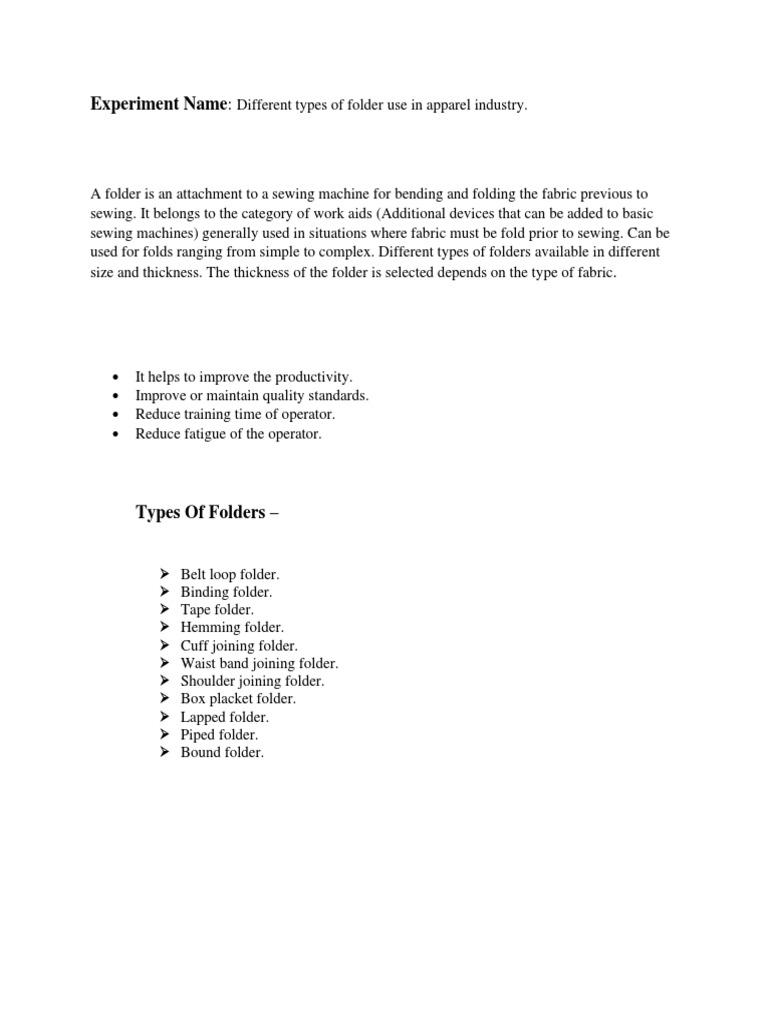 Folders | PDF | Seam (Sewing) | Sewing