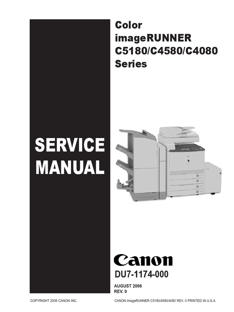 Service Manual: Color Im Agerunner C5180/ C4580/C4080 Series | PDF ...