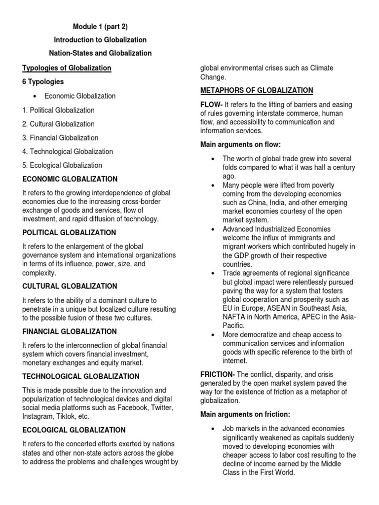 Module 2 | PDF | Globalization | Economic Globalization
