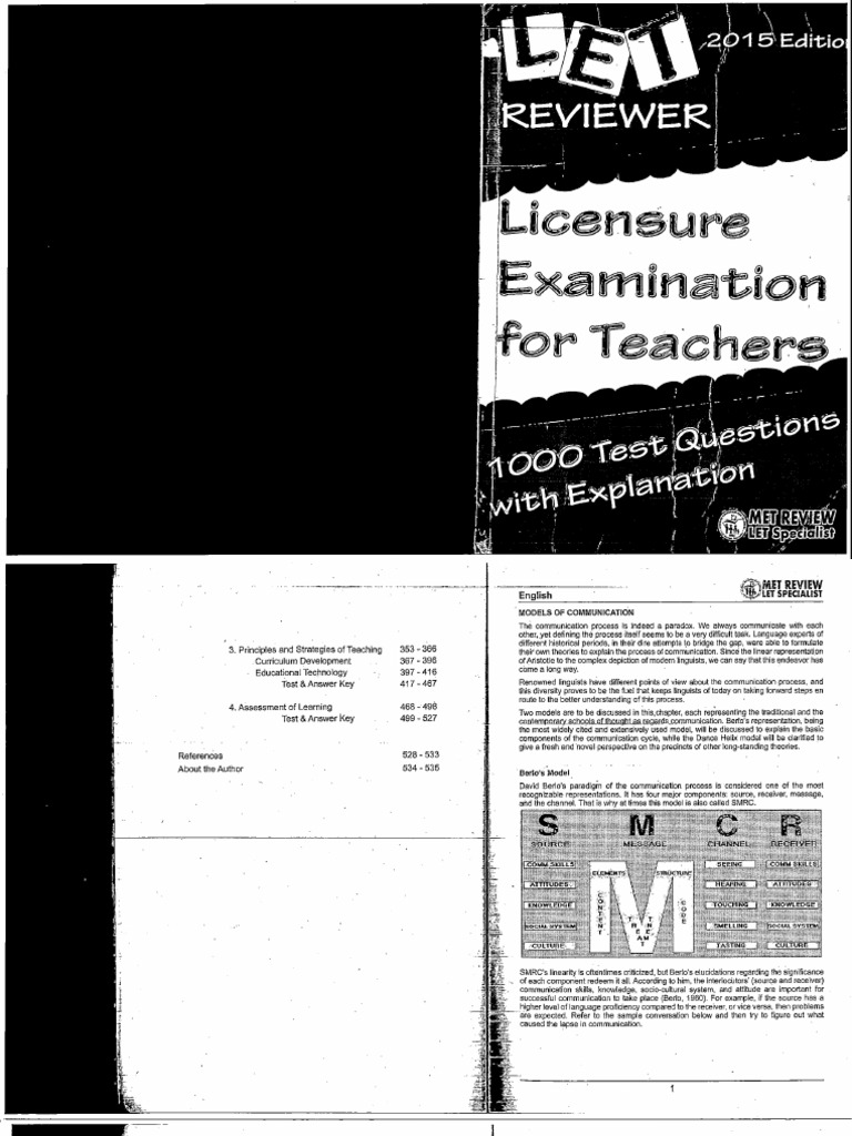 MET LET Reviewer 2015 Edition With Explanation | PDF