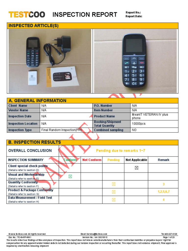 Sample Report-Mobile phone-电子电器-手机 | PDF | Computing