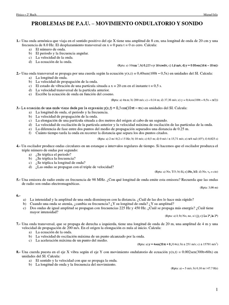 Ondas sonoras y electromagnéticas | PDF | Olas | Sonido