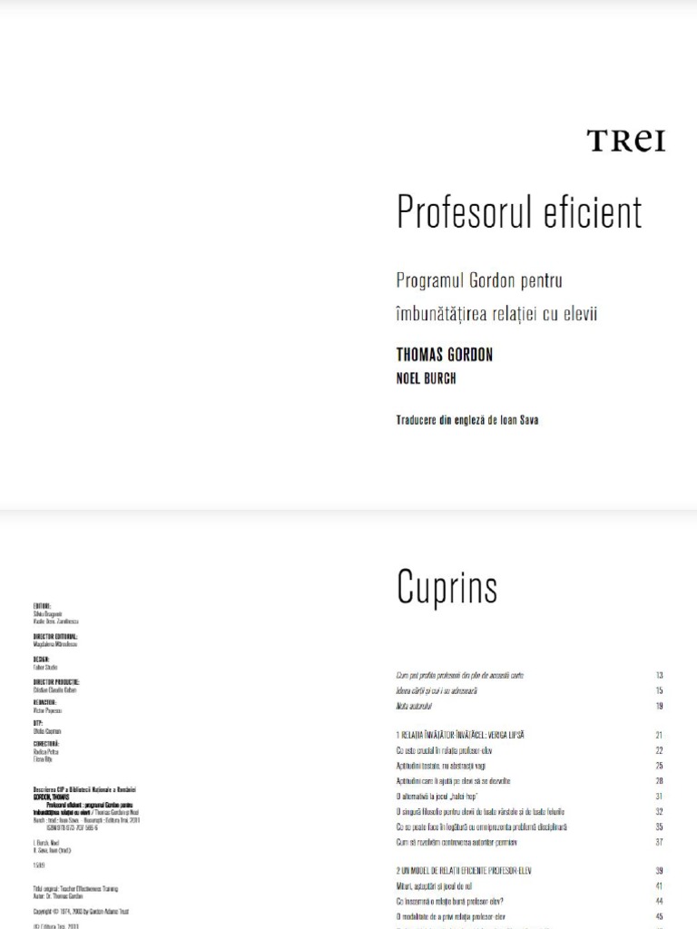 Profesorul Eficient - Thomas Gordon, Noel Burch | PDF