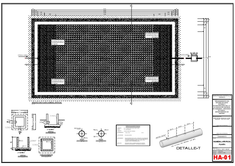 PTAR - Humedal Aritificial - A1 | PDF | Ingeniería estructural | Ingeniería de Edificación