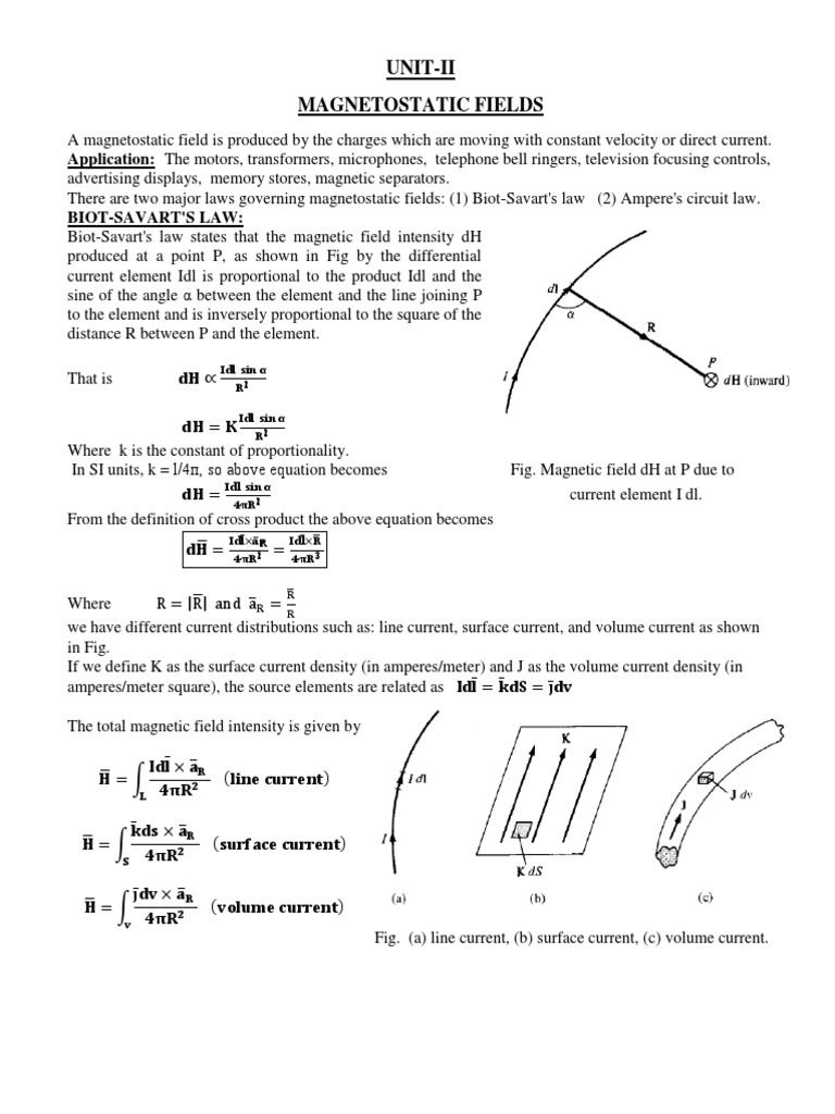 Emtl Unit-Ii | PDF | Magnetic Field | Inductance