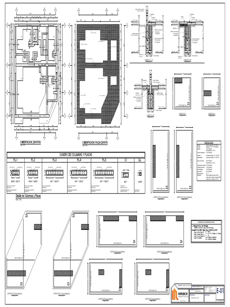 Renace: PL-1 PL-3 C1 Ca Cuadro de Columnas Y Placas PL-2 PL-4 PL-5 | PDF