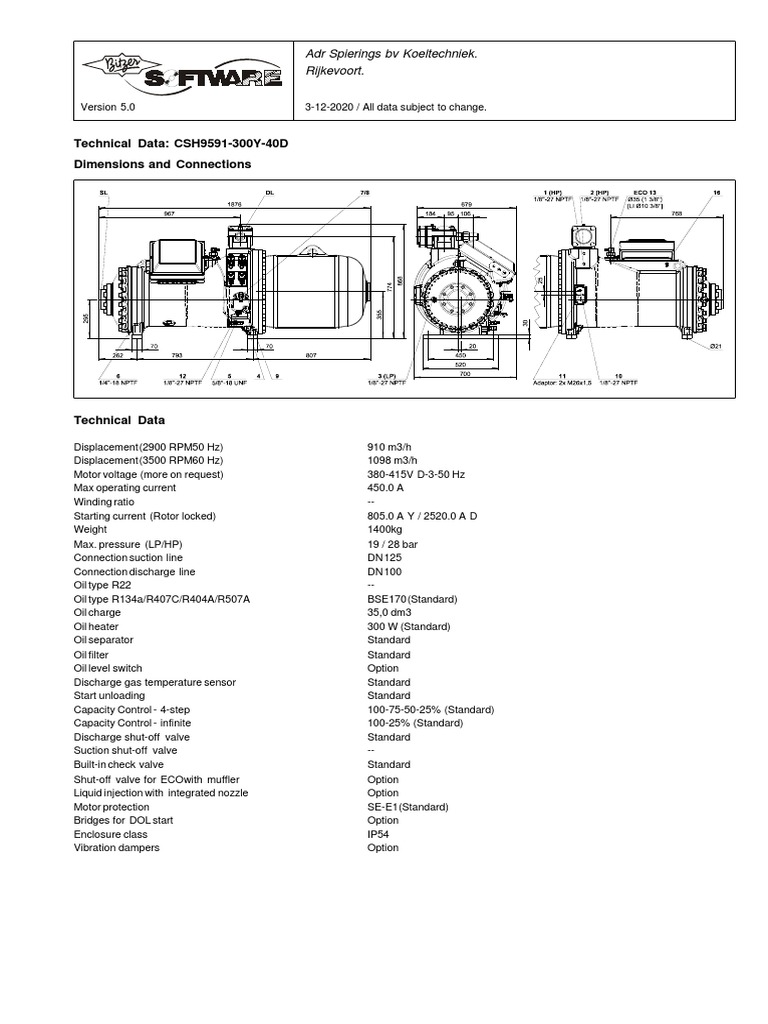Bitzer CSH9593Y-40D | PDF