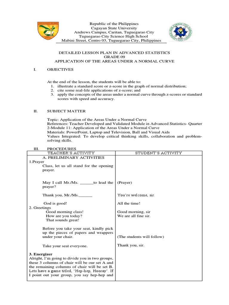Dlp-4a's Format, Castillo, Jaycel A. | PDF | Standard Score | Standard Deviation