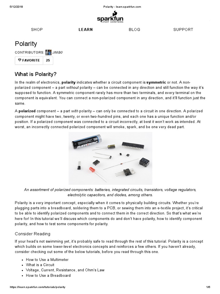 Polarity | PDF | Diode | Cathode
