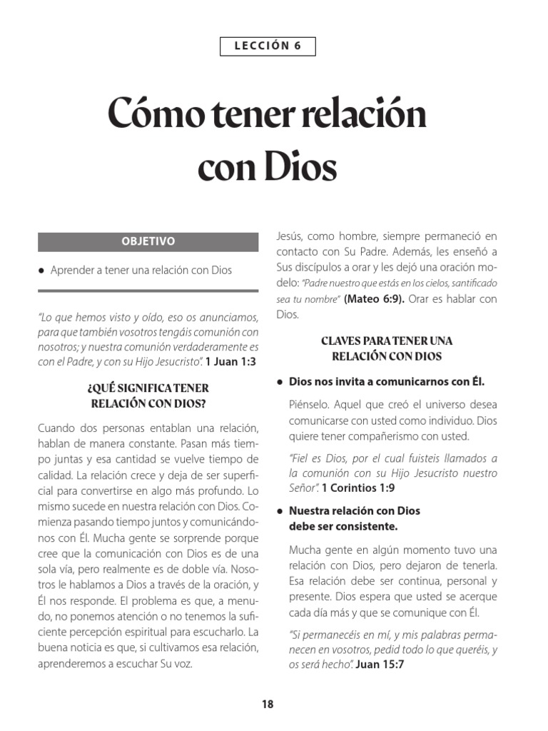 02-08-2023 Cómo Tener Relación Con Dios | PDF | Oración | Dios