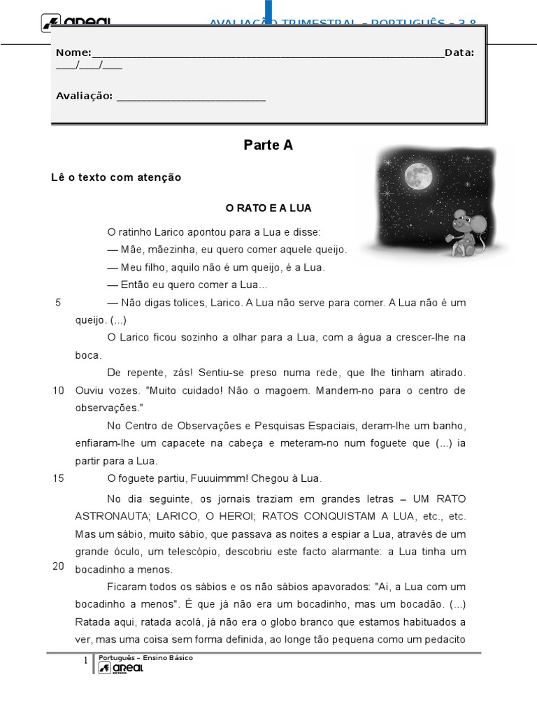 Larico, o Rato Astronauta: Aventura na Lua | PDF | Lua | Terra