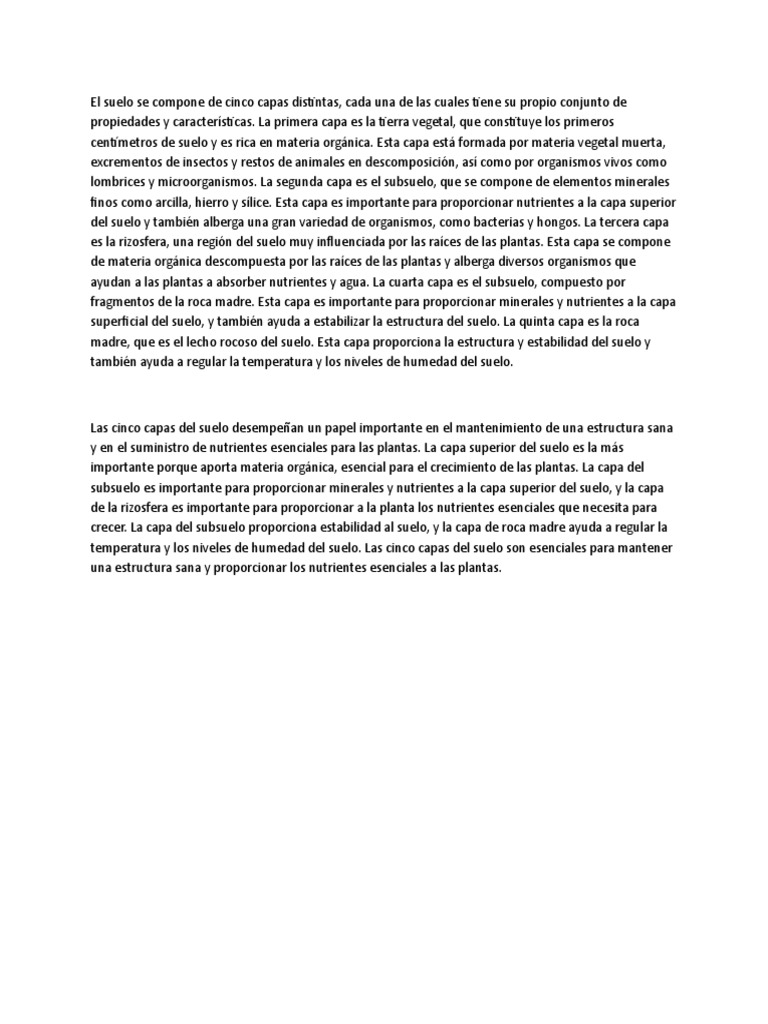 Capas Del Suelo | PDF