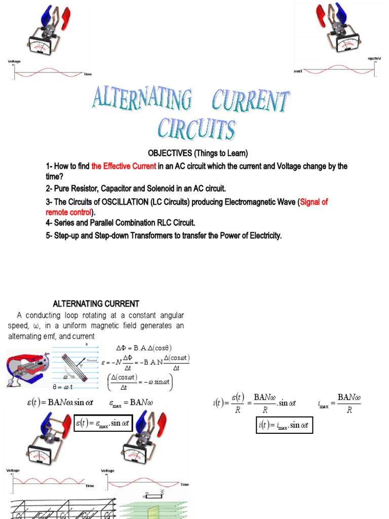 A.C. Circuits | PDF | Inductor | Electrical Network