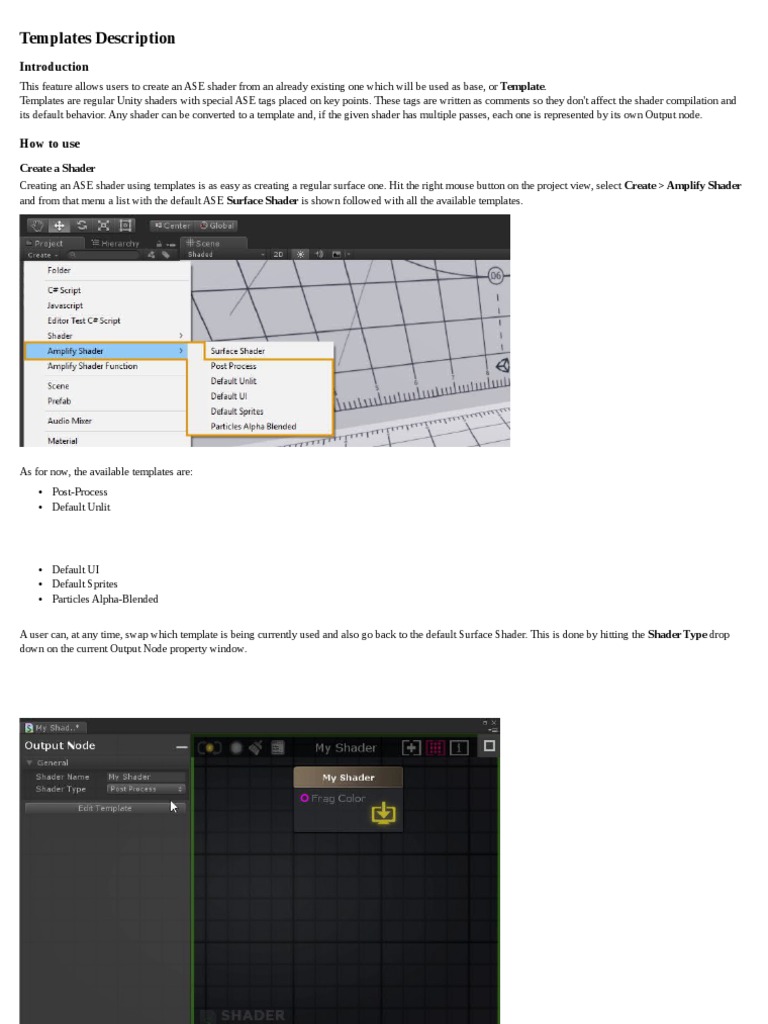 Amplify Template | PDF | Shader | Parameter (Computer Programming)