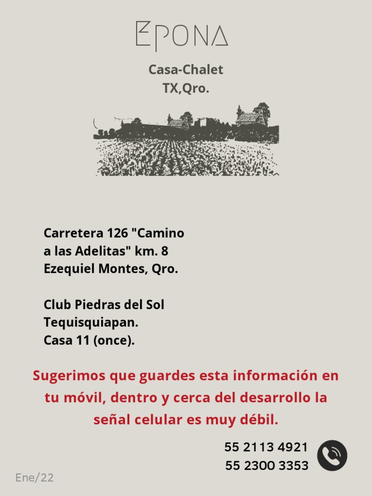 EPONA Chalet Abr 2022 Español | PDF